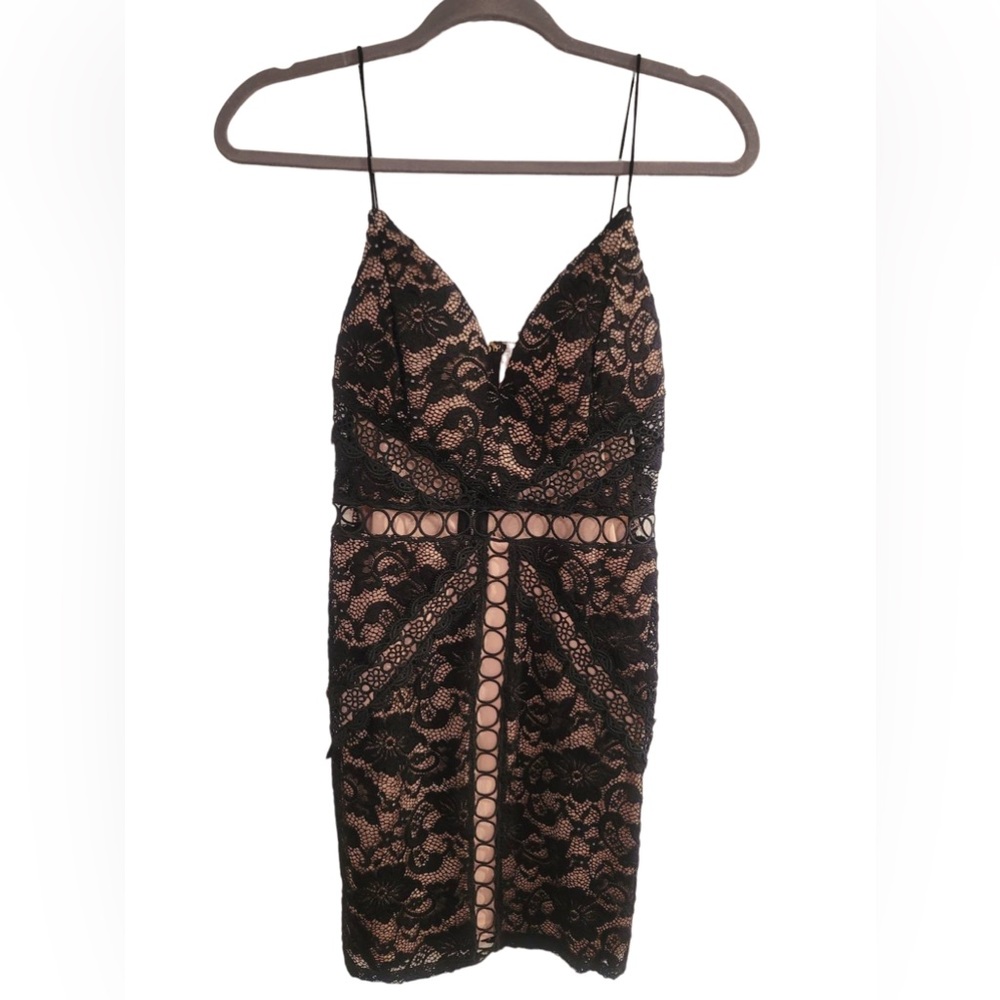 Entry Black Lace Sexy Body Con Dress - Gem